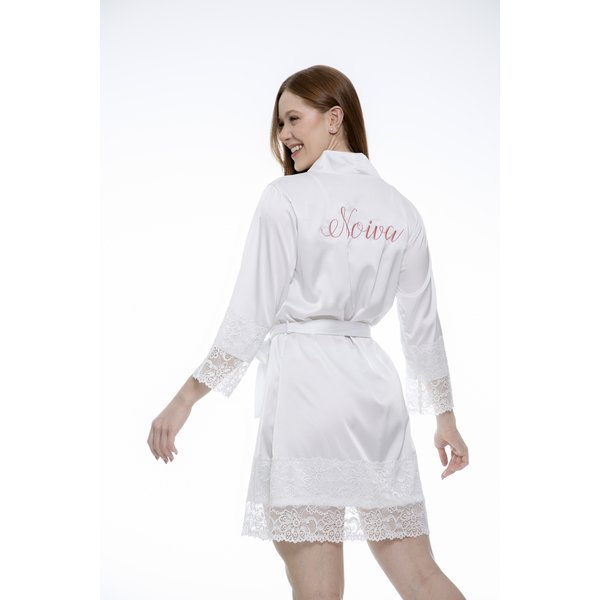 Robe Noivas e Madrinhas Personalizado Com Faixa de Renda - Robe Gabrielly